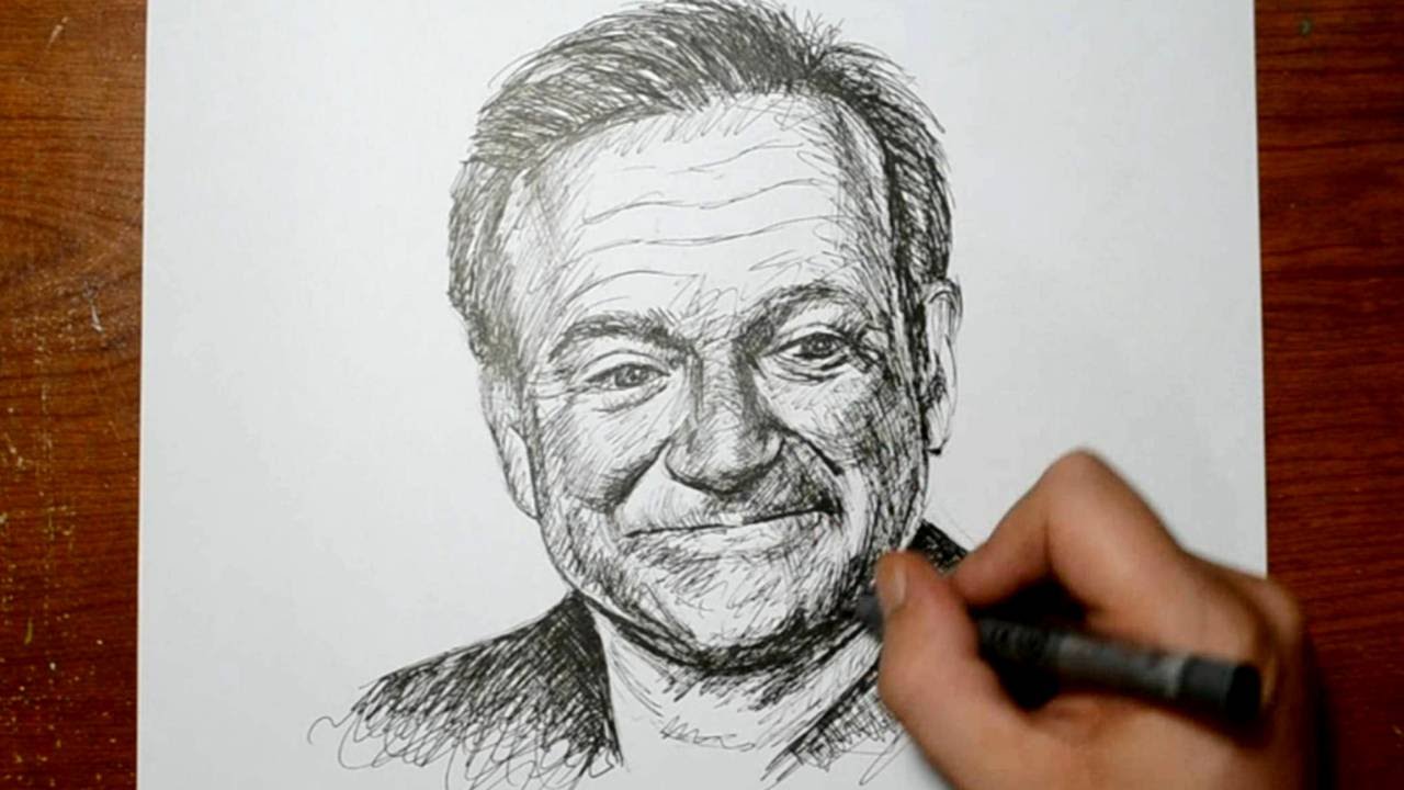 Robin Williams Portrait Drawing