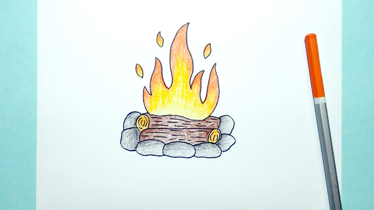 Drawing Bonfire - Fire Camp - YouTube