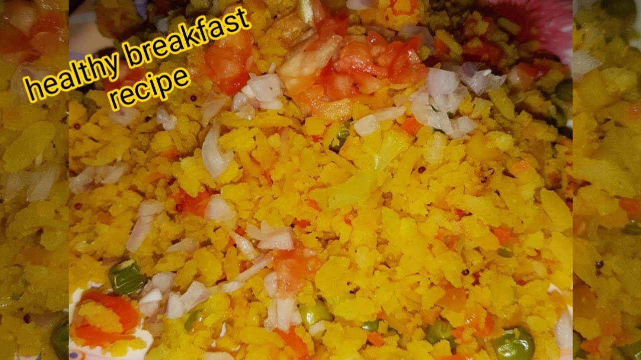 Poha recipe । Mix veg poha। Healthy breakfast। vegetable poha recipe ...