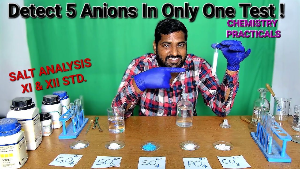 Salt Analysis Demonstration Part-1 | Detection of Anions | 11 & 12 ...