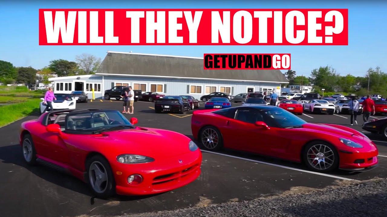 DODGE VIPER Crashes... a Corvette Car Show - YouTube