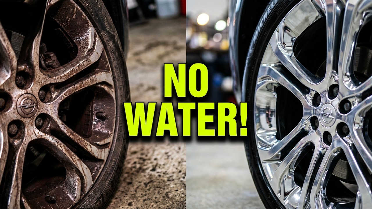 How to Clean Car Wheels WITHOUT Water! (Easy DIY Hack) | Waterless ...