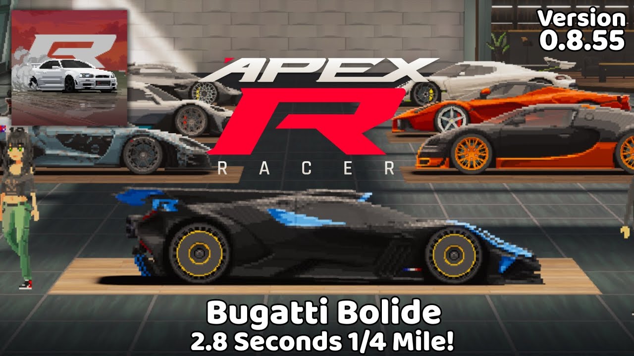 APEX Racer | Bugatti Bolide Tune - 2.8 Seconds 1/4 Mile! (2.7sec ...