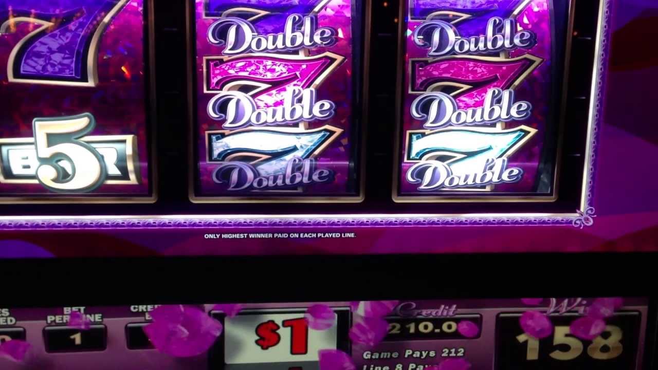 BIG Win on $1 pink diamonds slot machine w/ $5 max bet - YouTube