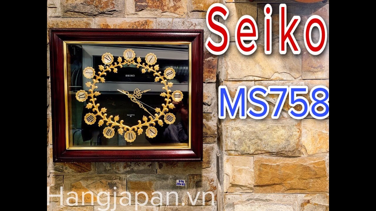Đồng hồ treo tường Seiko gỗ Nhật Bản MS758- 0915342333 - YouTube