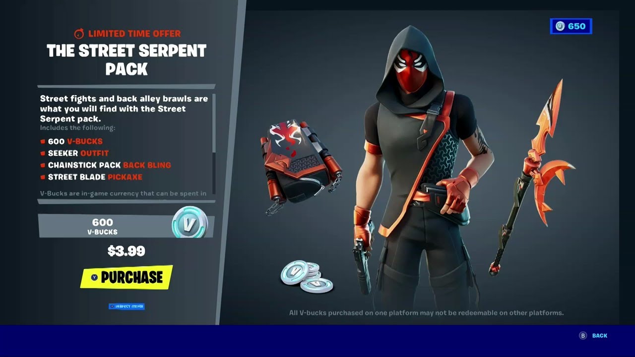 Fortnite Item Store | Street Serpent Pack | Hypersonic | Doom's Cowl ...