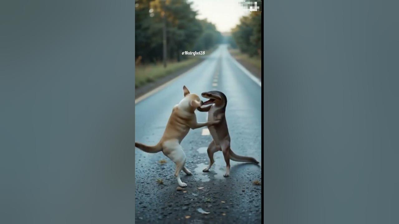 Dog Vs Python fight in front of the Jungle #animals #snake # ...