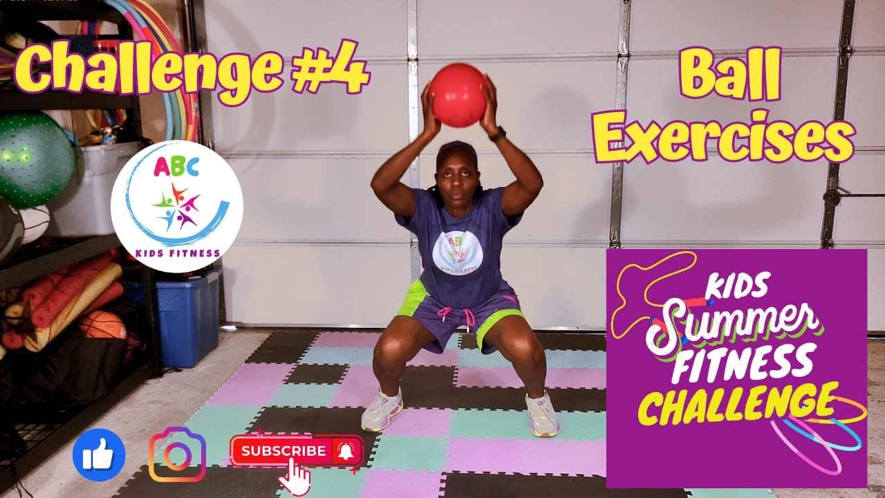 Kids Summer Fitness Challenge | Ball Exercises for Kids | Brain Break ...