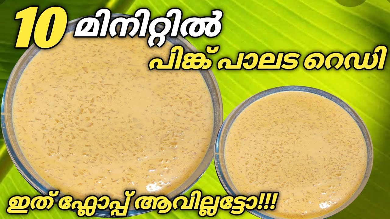 Pink Palada Recipe in Malayalam | 10 Minutes Pink Palada Recipe ...