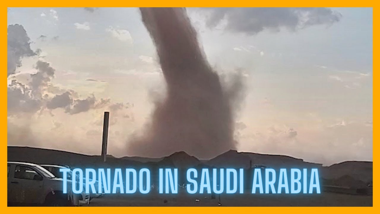 A huge tornado has formed over the desert in Saudi Arabia. Tornado hits ...