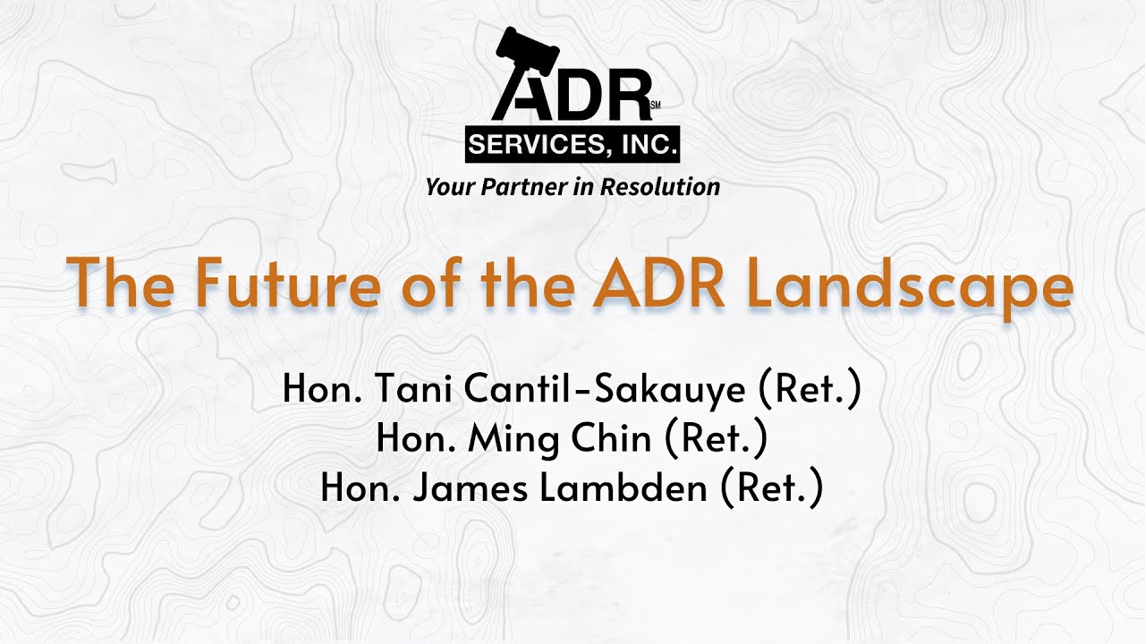 The Future of the ADR Landscape - YouTube