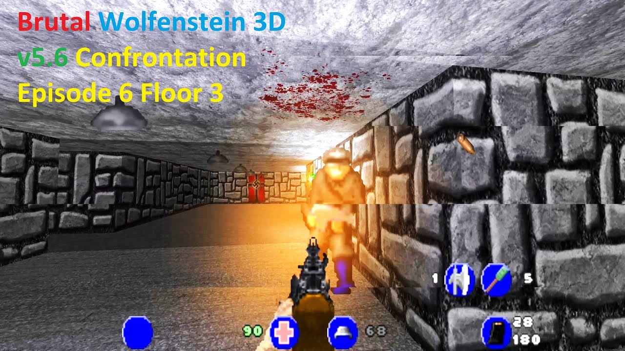 Brutal Wolfenstein 3D V5.6 Episode 6 Level 3 [100% EVERYTHING] - All ...