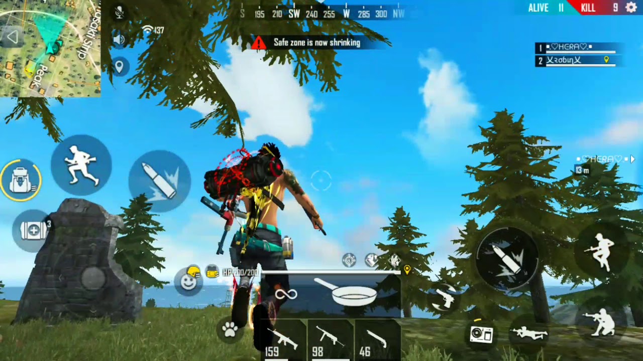 free fire bot match gameplay ll wtf gaming - YouTube