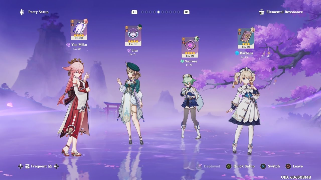 Genshin Impact Combat Demo (𝐖𝐨𝐫𝐥𝐝 𝐋𝐯𝐥 𝟓, 𝐀𝐑 𝟒𝟓): Yae Miko+Lisa+Sucrose ...