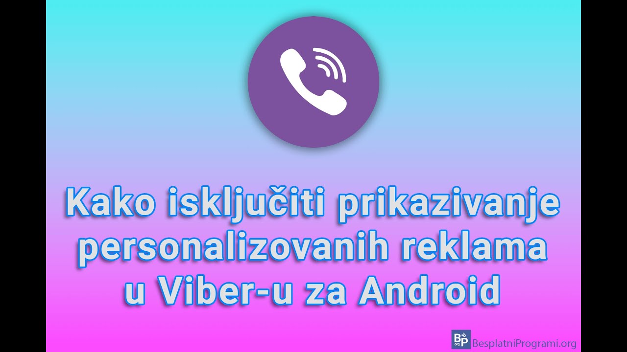 Kako isključiti prikazivanje personalizovanih reklama u Viber-u za ...