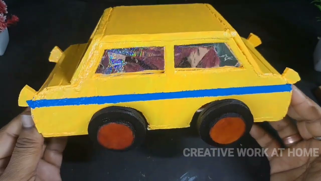 Car Making at Home With Plywood and Ice Cream Stick / Diy Home Made Car ...