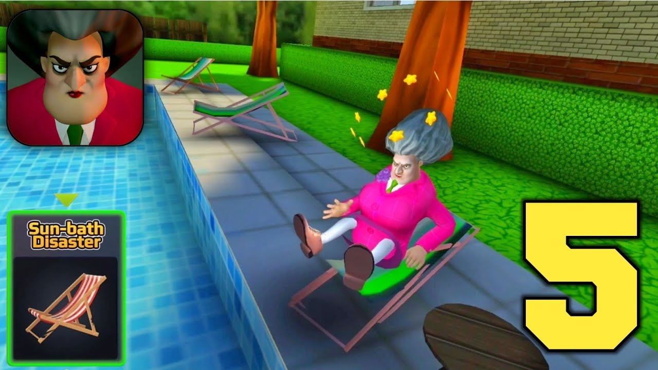 Sun-Bath Disaster: Scary Teacher 3D Mobile Gameplay Walkthrough (IOS ...