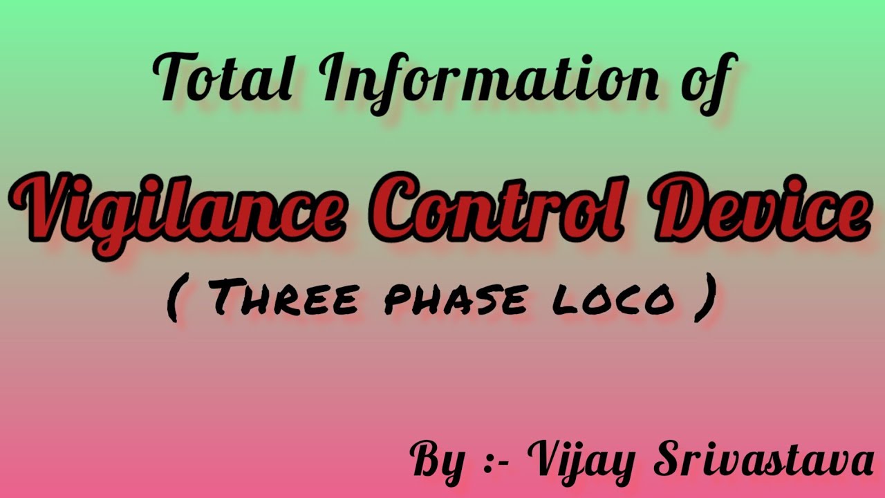 Total knowledge of VCD in Three phase Loco - YouTube