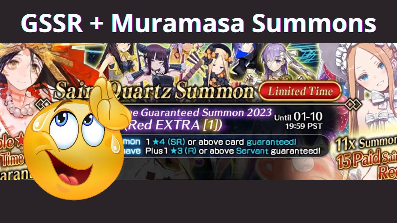 FGO: HAPPY NEW YEAR and Group GSSR and Muramasa summons (ft. DireKarot ...
