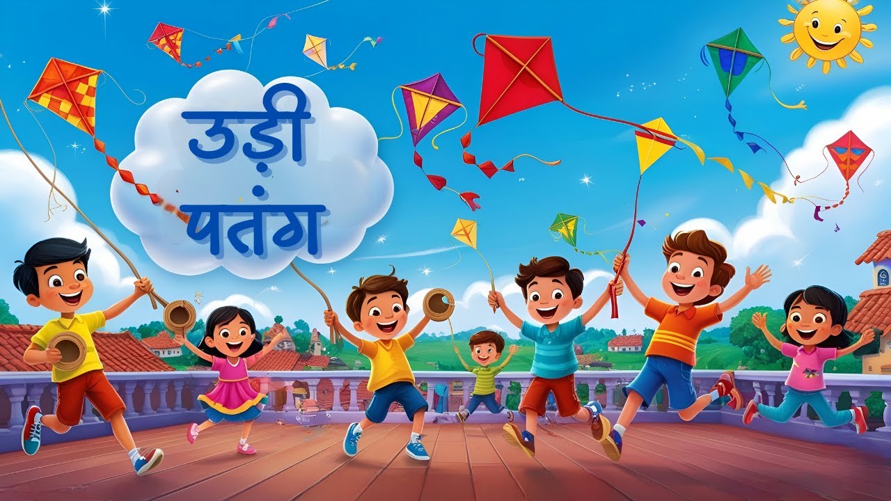 उड़ी पतंग 🪁 Udi Patang Kids Rhyme | Fun Kite Flying Song 🌤️ #UdiPatang ...