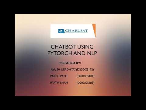Chatbot using PyTorch, NLP and Deep Learning - YouTube