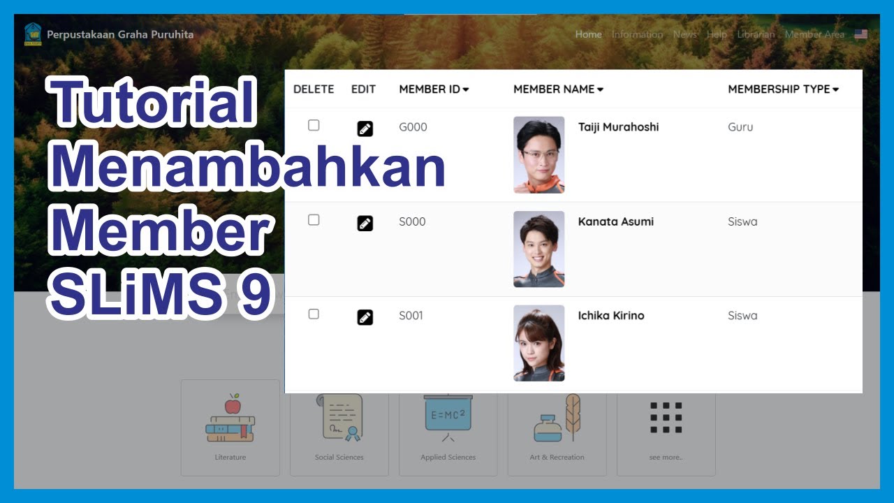 Tutorial Menambahkan Anggota atau Member di SLIMS 9 | Add Membership ...