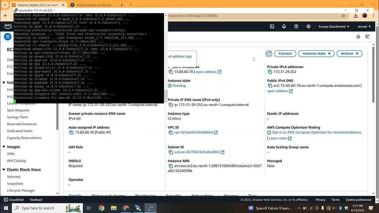 Launch AWS EC2 & Deploy Node js App with WinSCP #aws #ec2instance - YouTube