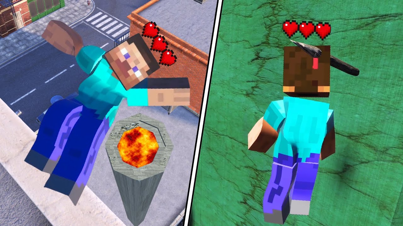 Minecraft NPC Ragdoll Physics Compilation #8 | Overgrowth - YouTube