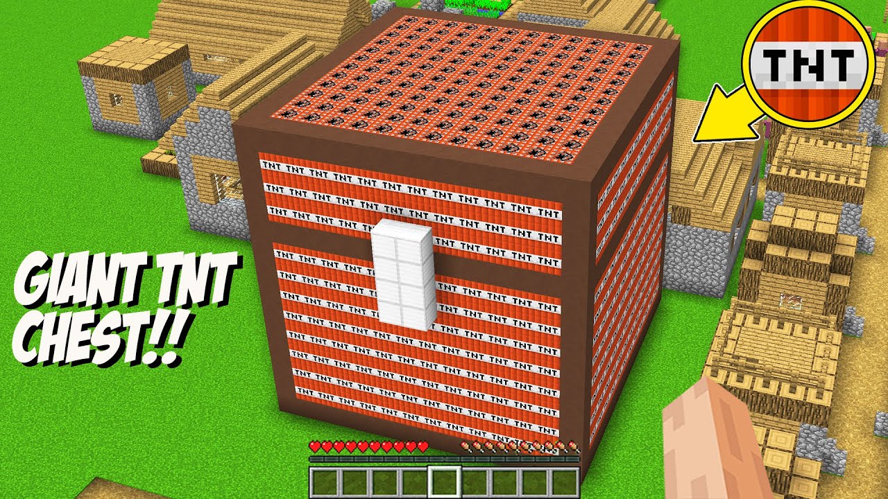 I found GIANT TNT CHEST in THIS VILLAGE! THE BIGGEST TNT CHEST in ...