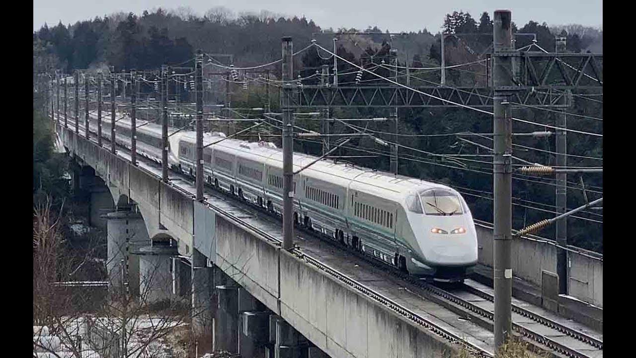 E3系L65編成（銀色つばさ）とE2系J66編成（200系カラー）の併結 - YouTube