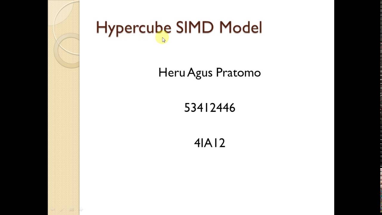 Hypercube SIMD Model Treesing Algoritma - YouTube