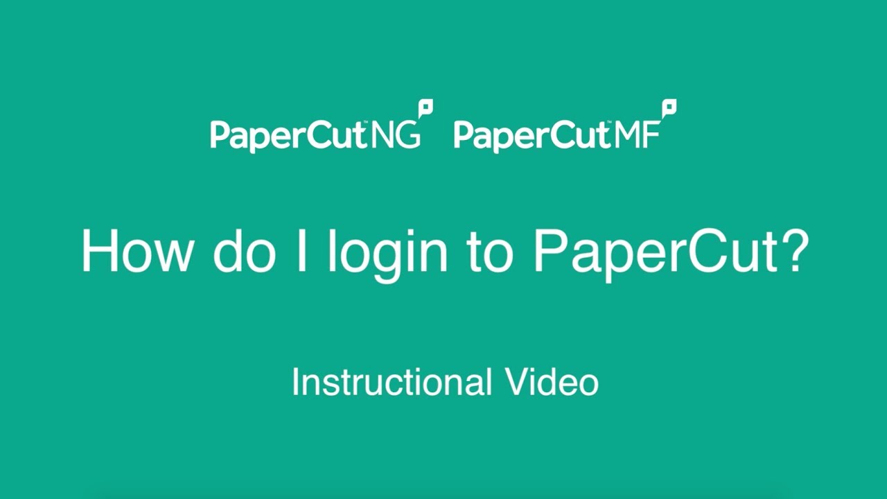 How To Login To PaperCut YouTube how-to-login-to-papercut-youtube