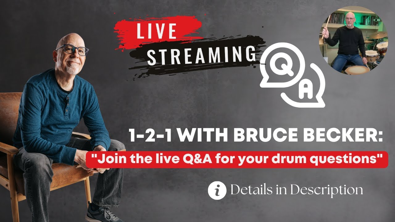 1-2-1 with bruce becker: Join the live Q&A for your drum questions! 🥁 - YouTube