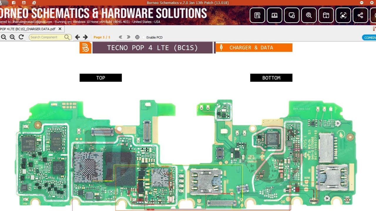 Tecno POP 4 Lite BC1S Charging diagram| Tecno POP 4 Lite charging line ...