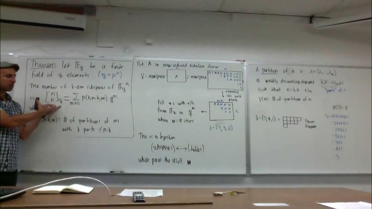 Lecture 8 . Enumerative Combinatorics (Federico Ardila) - YouTube