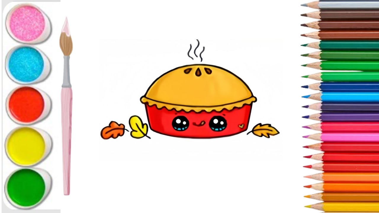 How to draw cute pie 🥧/Easy drawing/simple drawing ideas for beginners ...