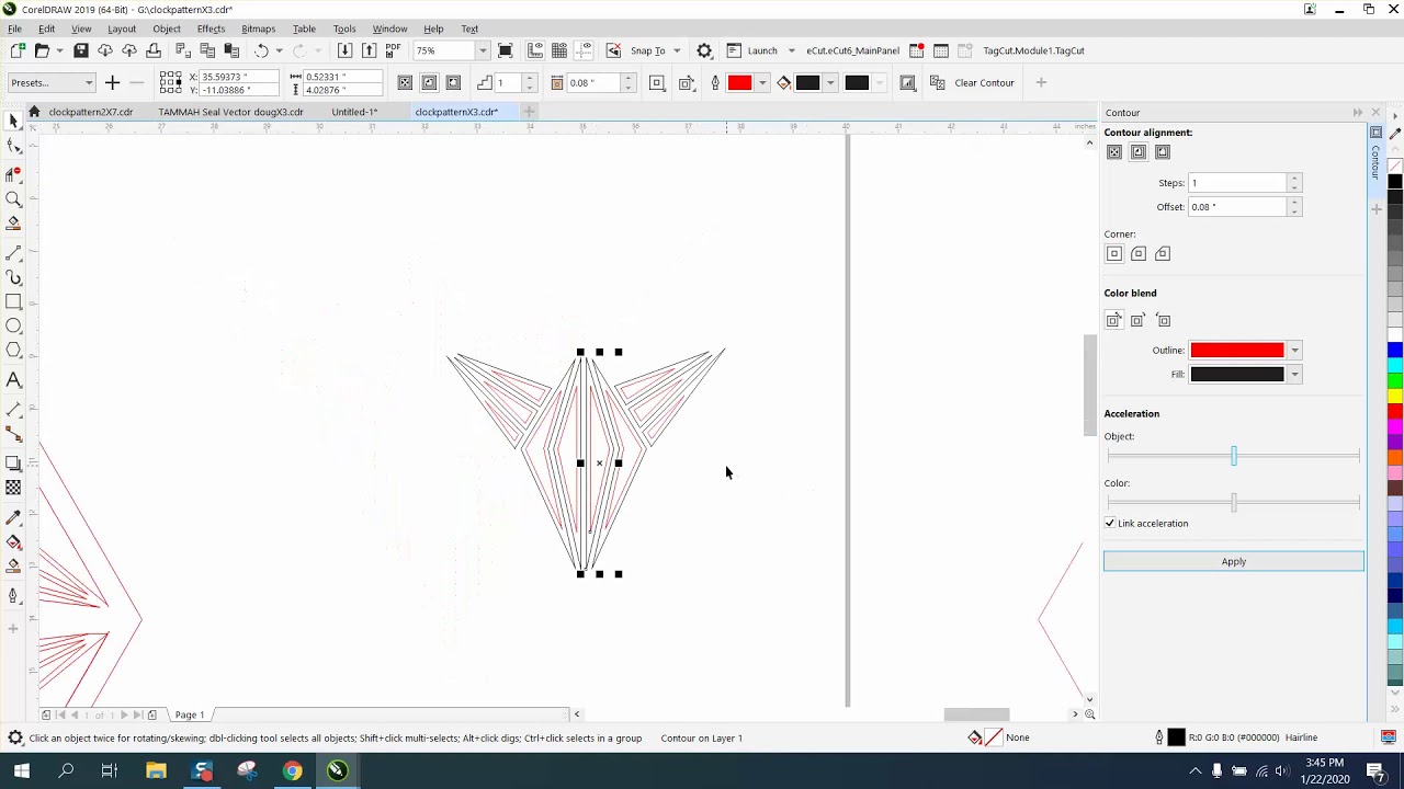 Corel Draw Tips & Tricks Make this Clock with a Pattern Part 5 - YouTube