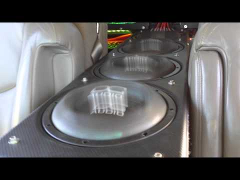 Woofer flex! 4 DC Audio XL 10's on 10k of DC power