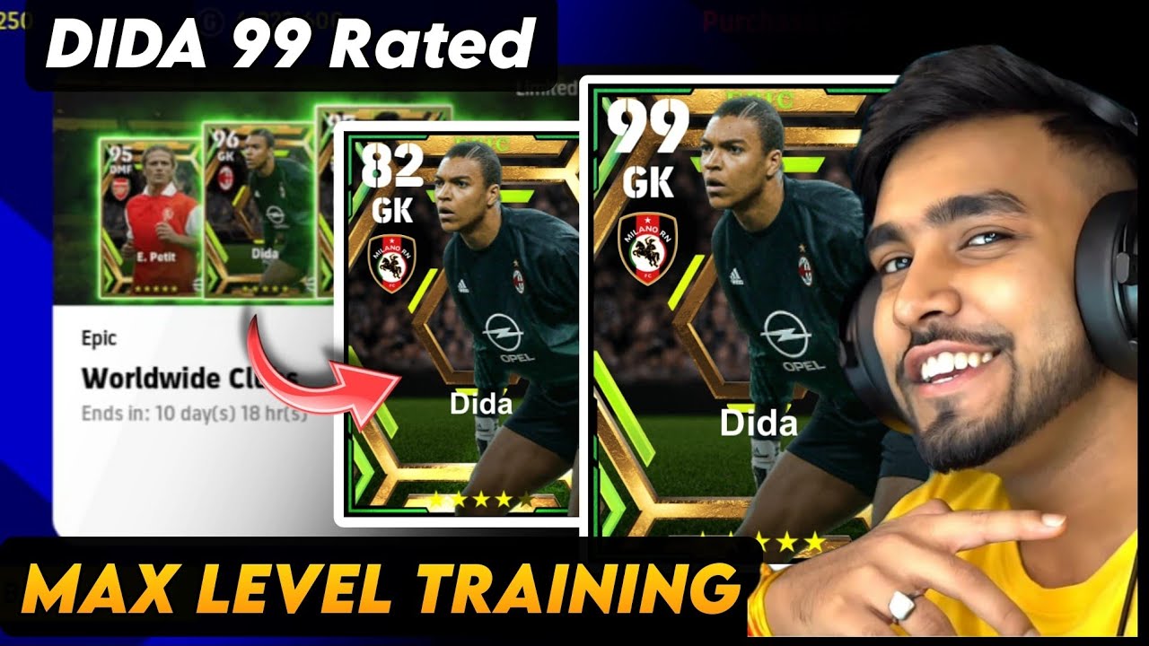 99 rated Epic Dida max level training in efootball 2023 - How to train Epic Dida in efootball 23 ...