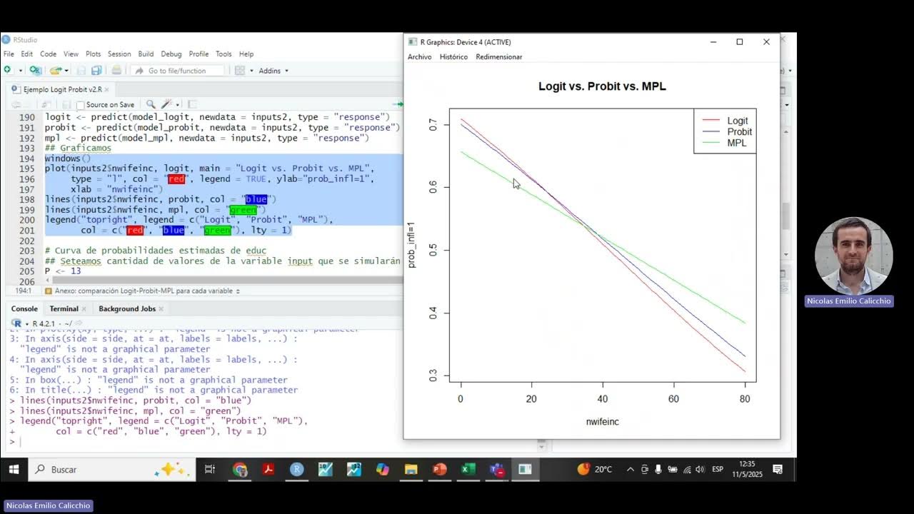 Ejemplo modelos logit y probit Parte 3 - YouTube