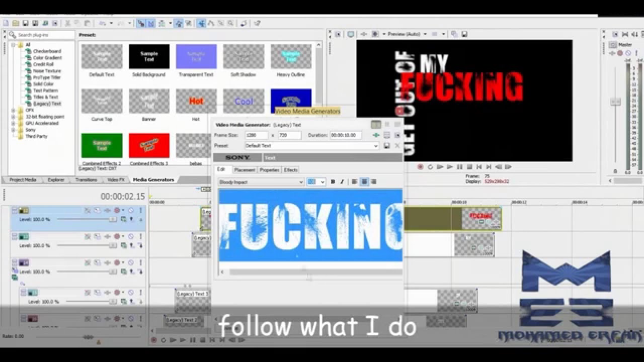 Typography Tutorial - Sony Vegas Pro [LESSON 1] - YouTube