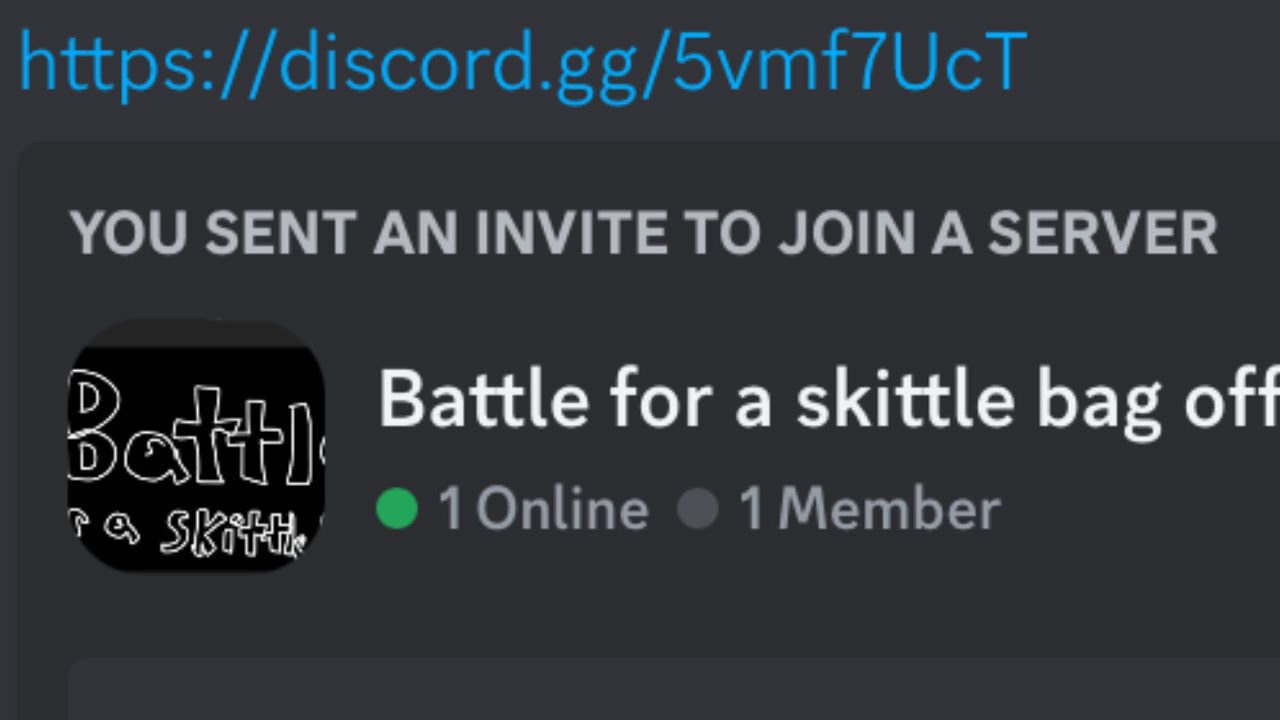 Battle for a skittle bag official discord server (link in description ...