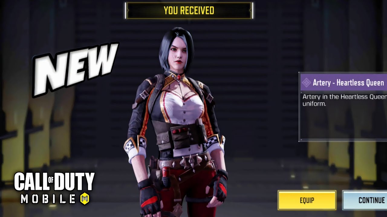 *New* Epic Character Artery Heartless Queen COD Mobile - YouTube