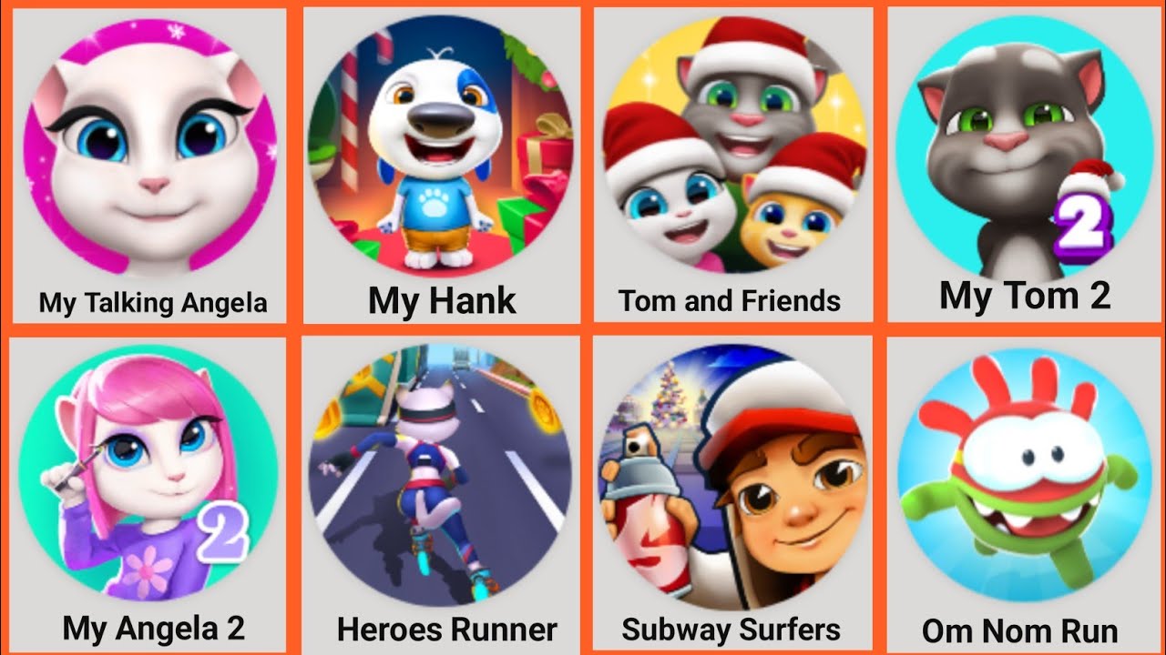 My Talking Angela,My Hank,Tom and Friends, My Tom 2, My Angela 2 ...