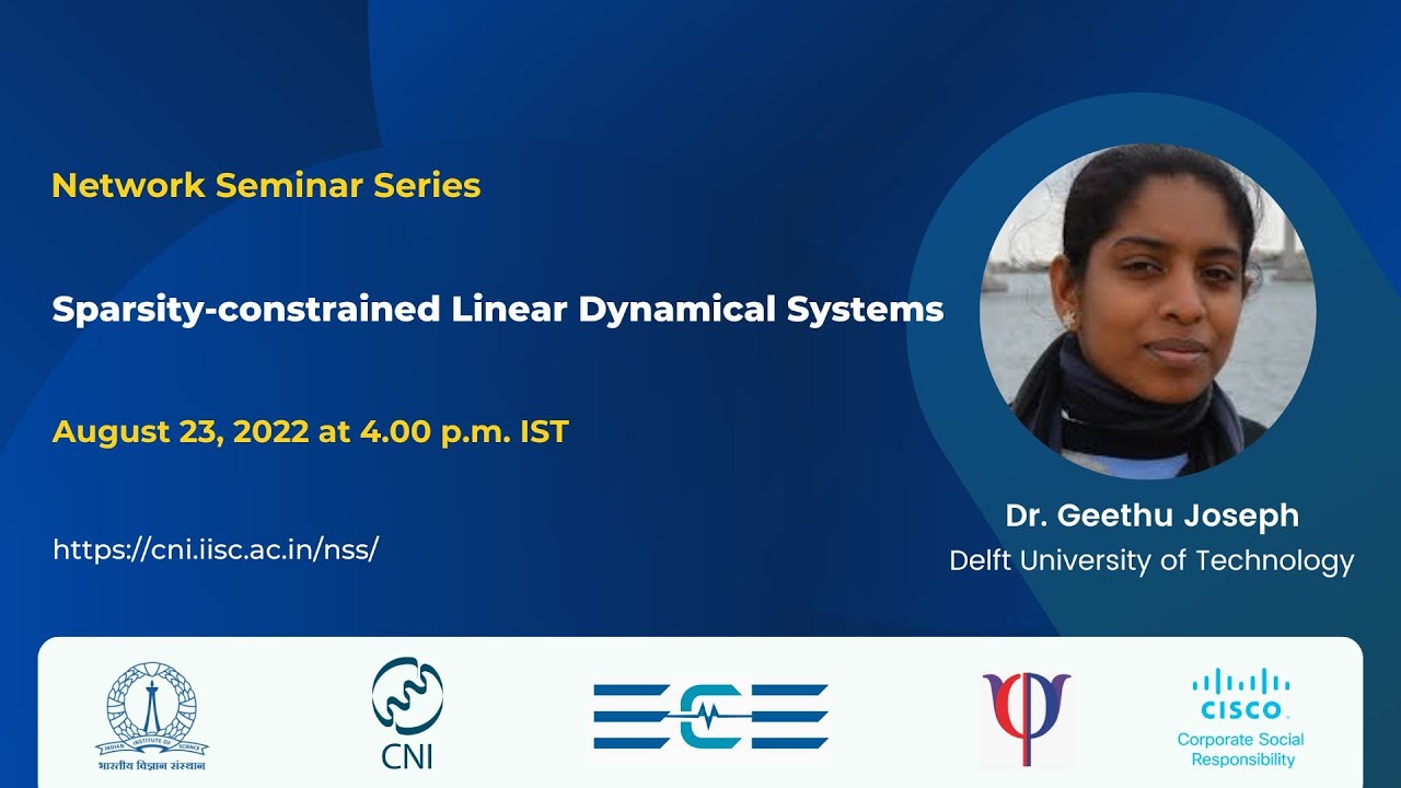 Sparsity-constrained Linear Dynamical Systems | Dr. Geethu Joseph ...