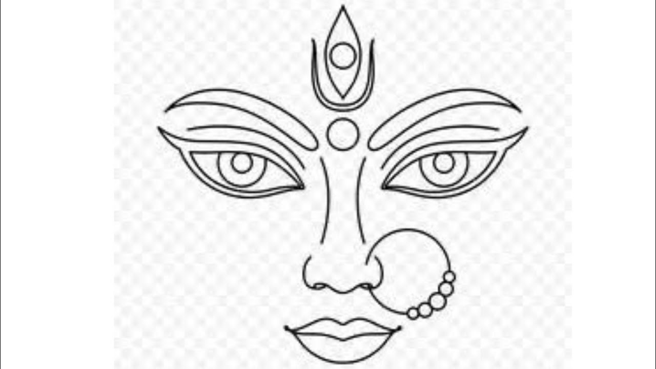 Devi Durga maa Pencil Sketch | Goddess Face Drawing | Shading Girl ...