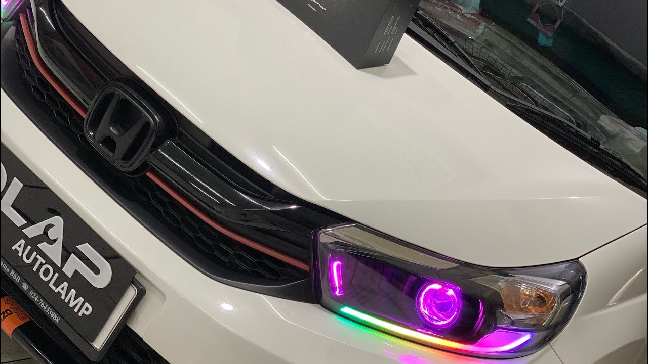 #hondabrio #briomodifikasi Upgrade Projector Biled Hyperion+DRL Paddle ...