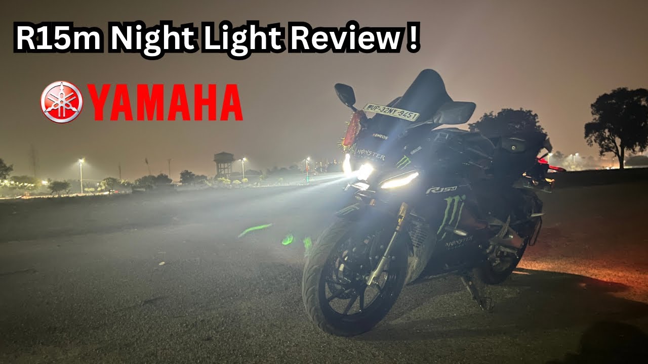 R15 m 2024 night light review! Night visibility test in real life ...