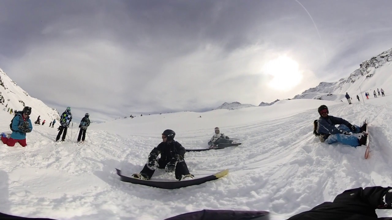 Snowboarding with the Vuze camera - 3D 360 video - YouTube