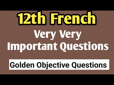 12th French Important questions 2023|12th/French/Public/Exam/Important ...
